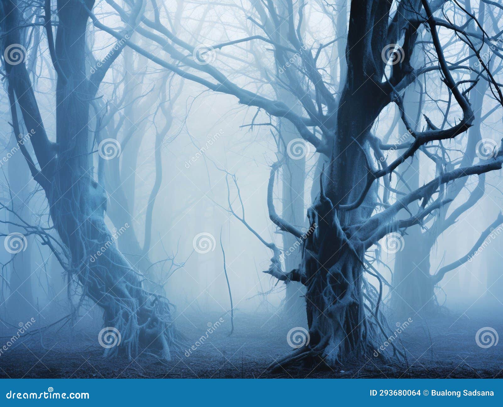 Ghost trees stock illustration. Illustration of generative - 293680064