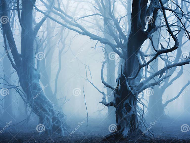 Ghost trees stock illustration. Illustration of generative - 293680064