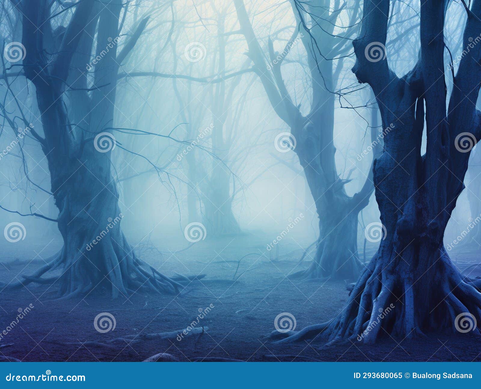 Ghost trees stock illustration. Illustration of trunk - 293680065