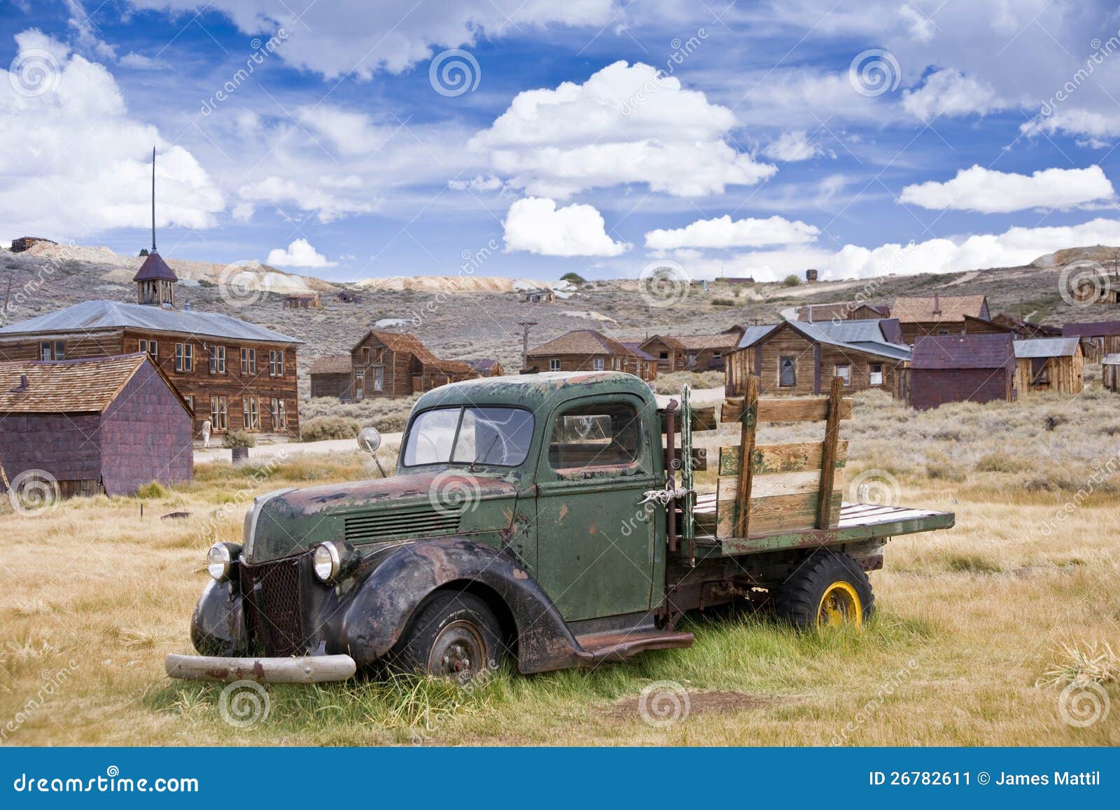 Ghost Truck in a Ghost Town Stock Image - Image of antique, mountains ...