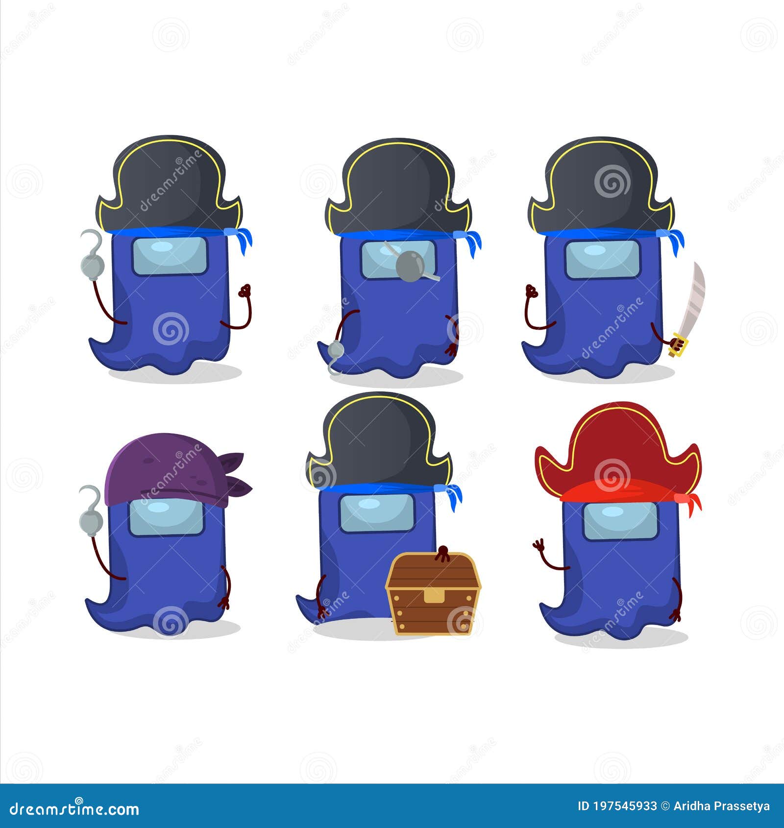 Ghost among Us Blue Cartoon Character with Sad Expression Stock Vector ...