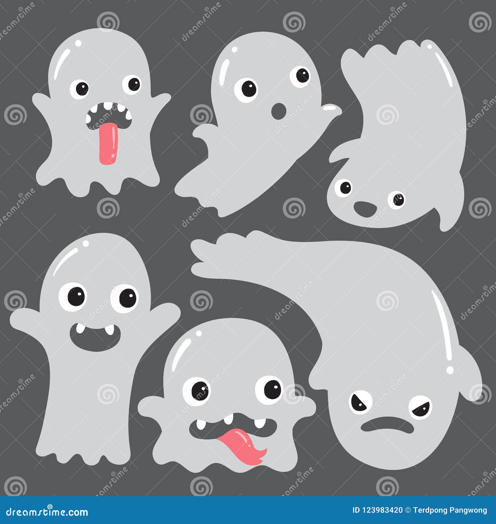Ghost Vector Collection Design Stock Vector - Illustration of design ...