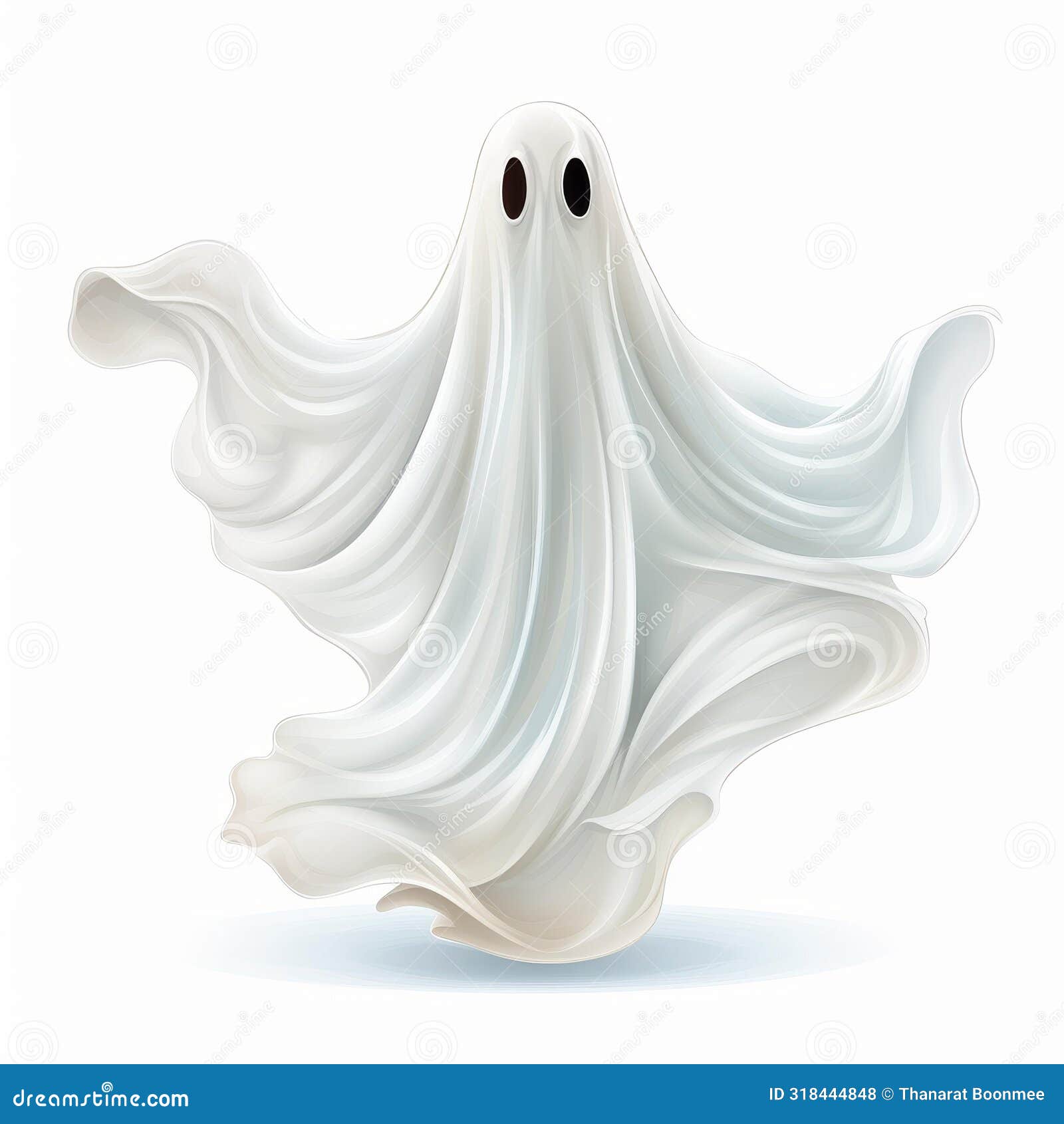 Ghost Vector Illustration, Simple and Spooky Design. AI Generated Stock ...