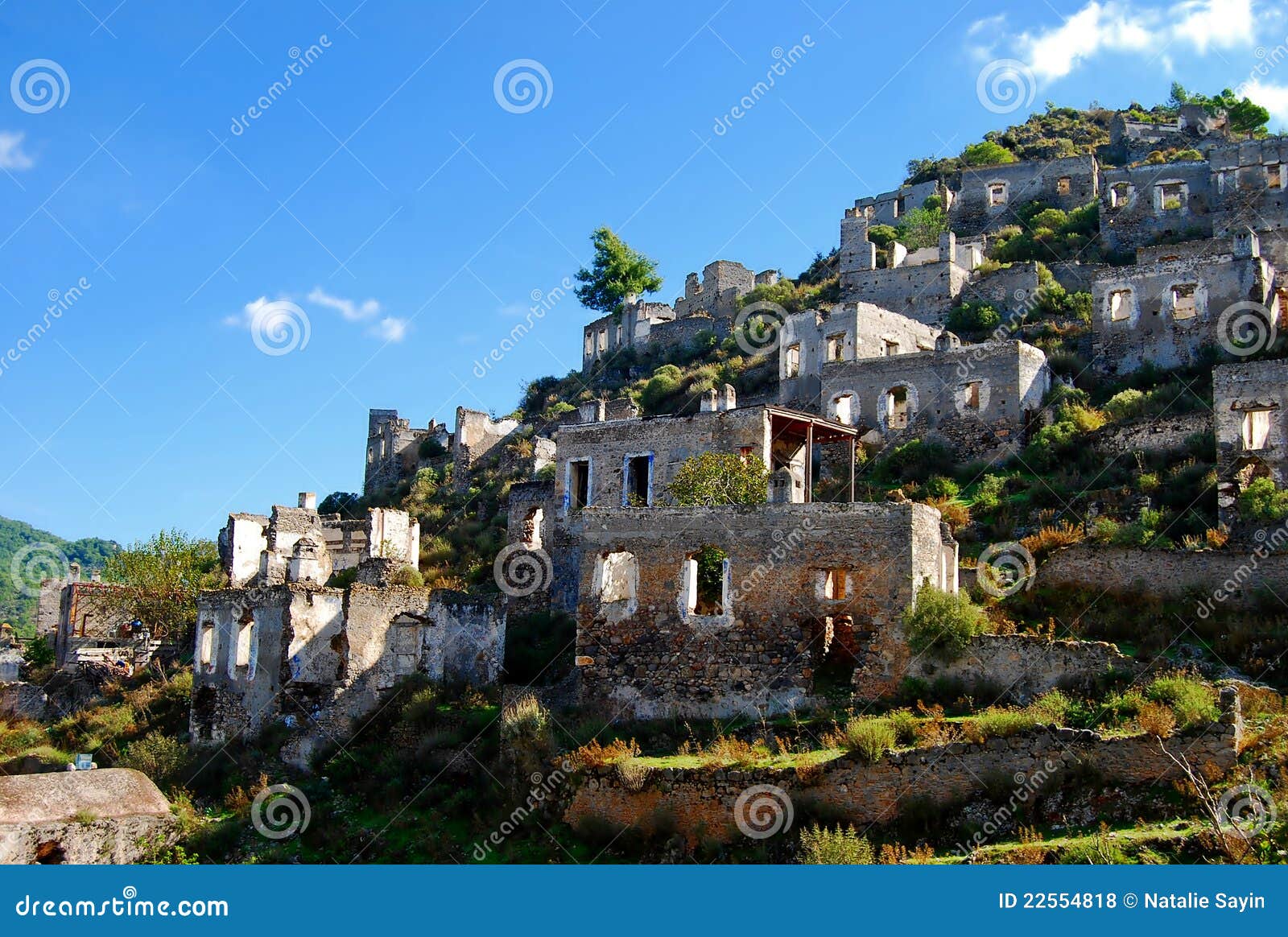 Ghost Village of Kayakoy stock photo. Image of greek - 22554818