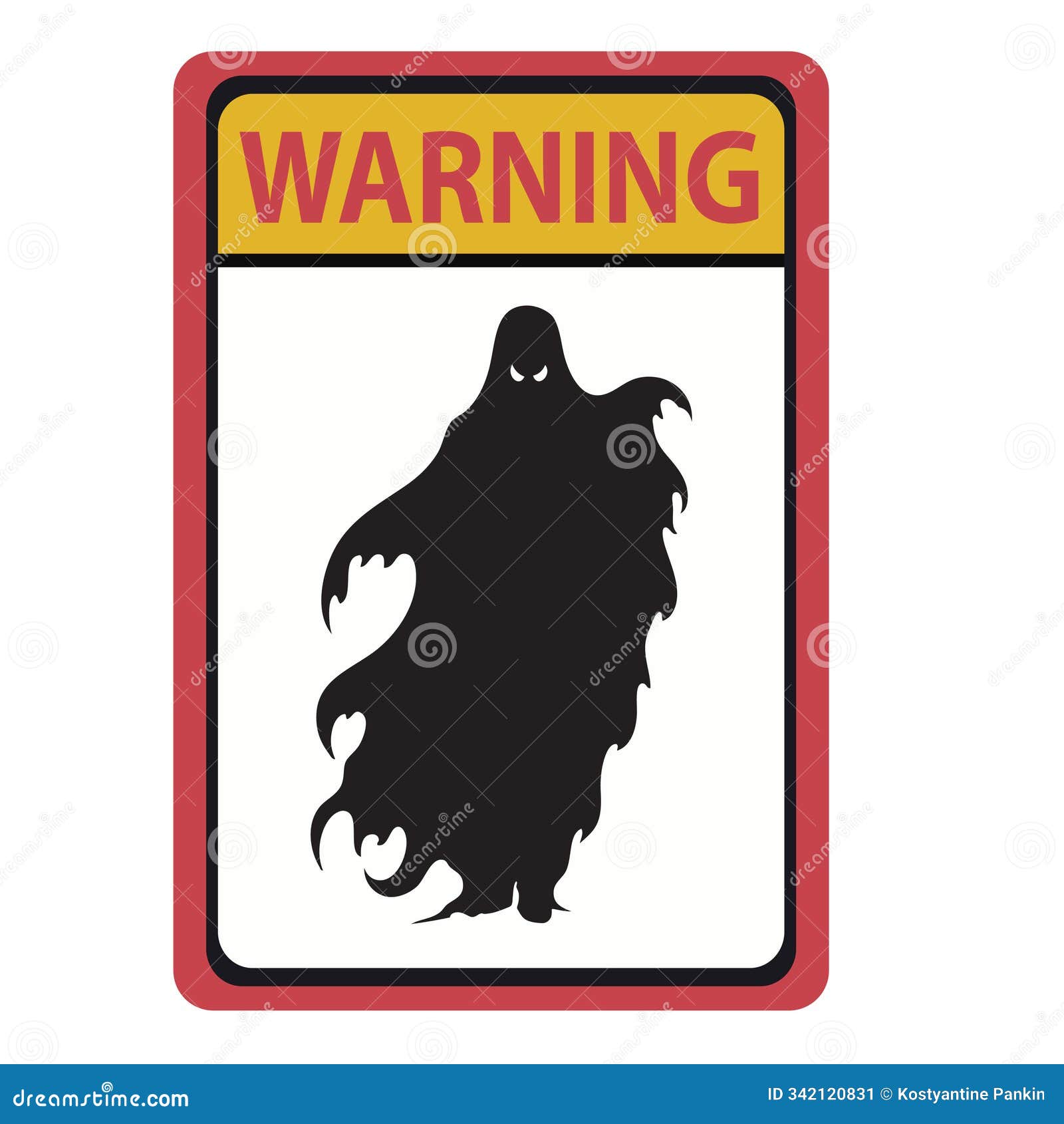 Ghost warning symbol stock illustration. Illustration of form - 342120831