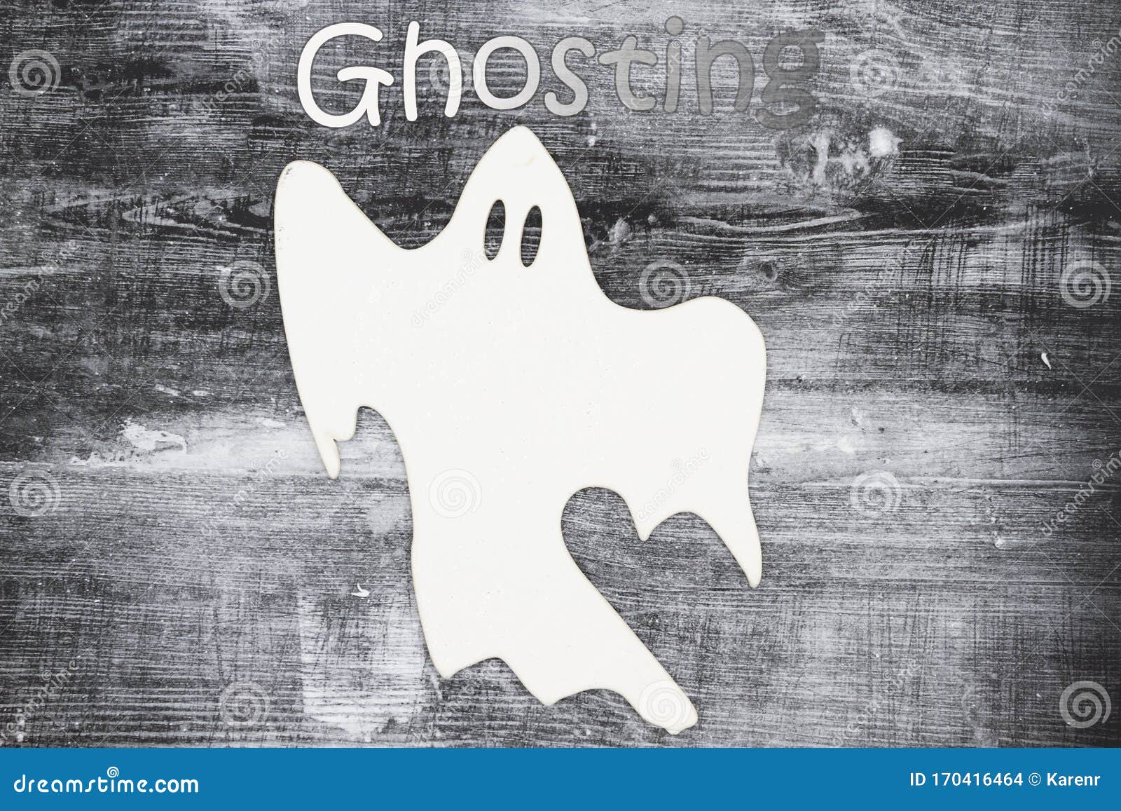 Ghosting Someone Message with a White Ghost Stock Photo - Image of like ...