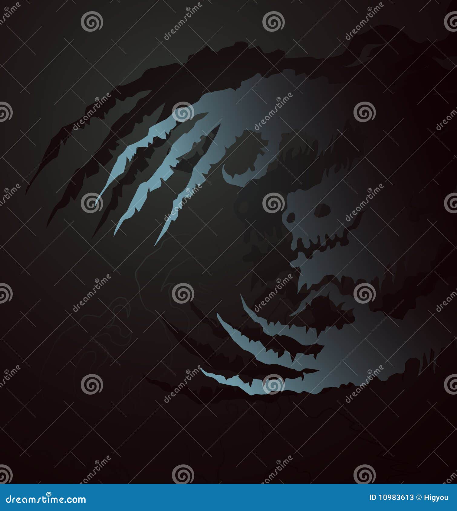 Ghostly Claws stock vector. Illustration of frightening - 10983613