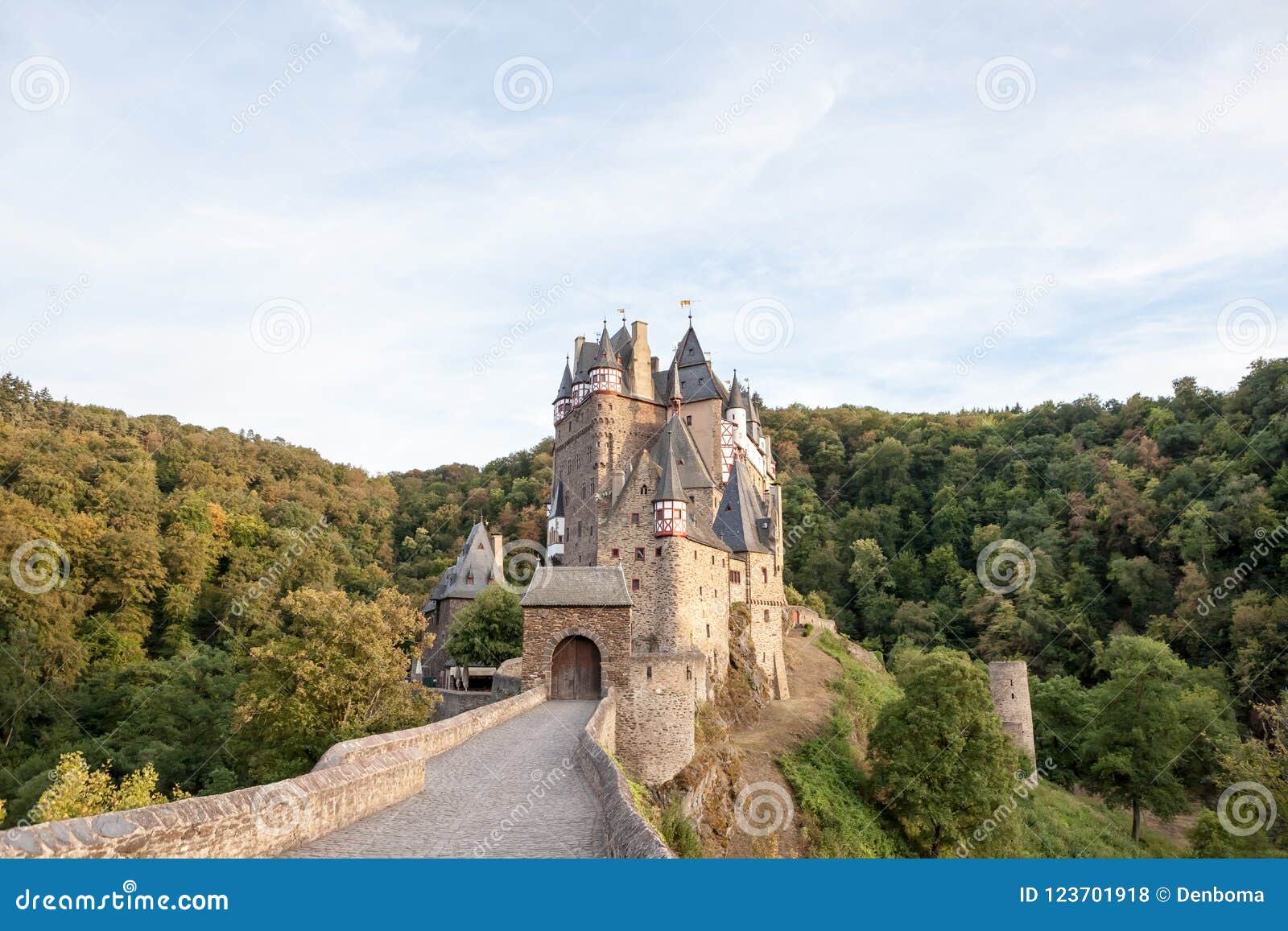 Ghostly Eltz Castle stock photo. Image of hill, medieval - 123701918