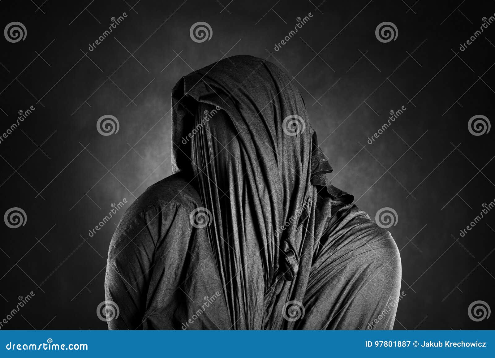 Ghostly figure in the dark stock image. Image of mystery - 97801887