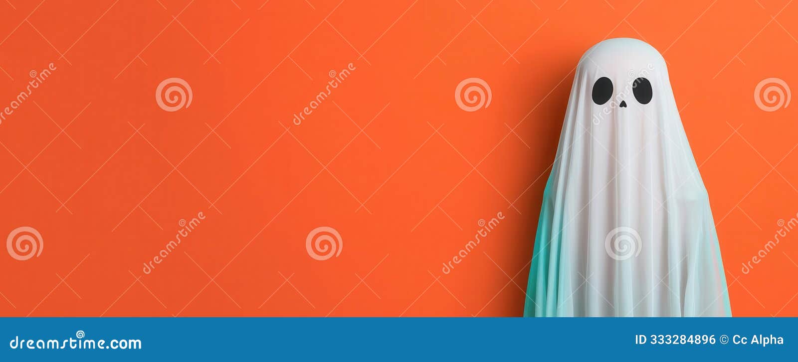 Ghostly Figure Flat Design Front View Halloween Theme Cartoon Drawing ...