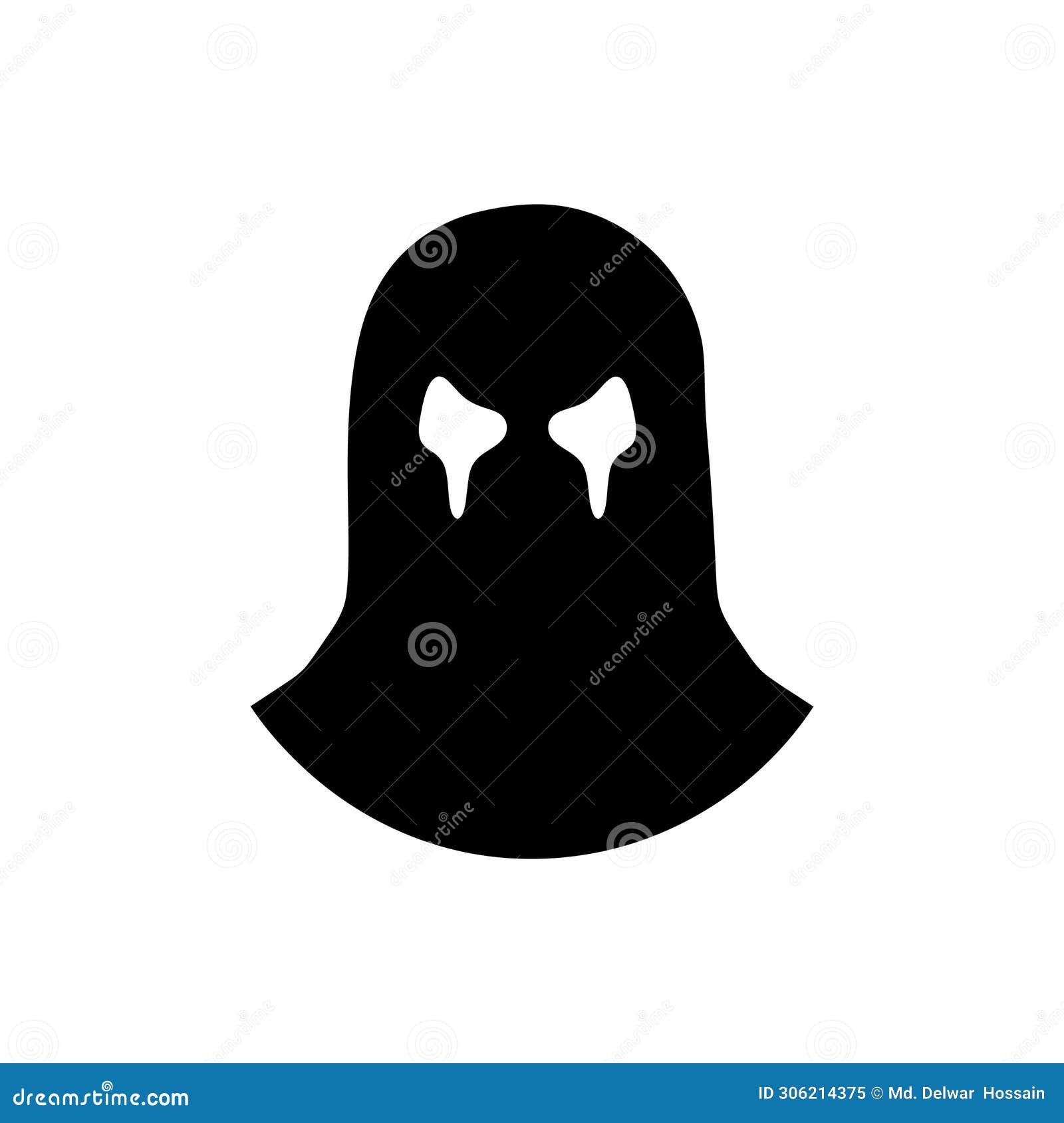 Ghostly ghoul icon stock vector. Illustration of spirit - 306214375