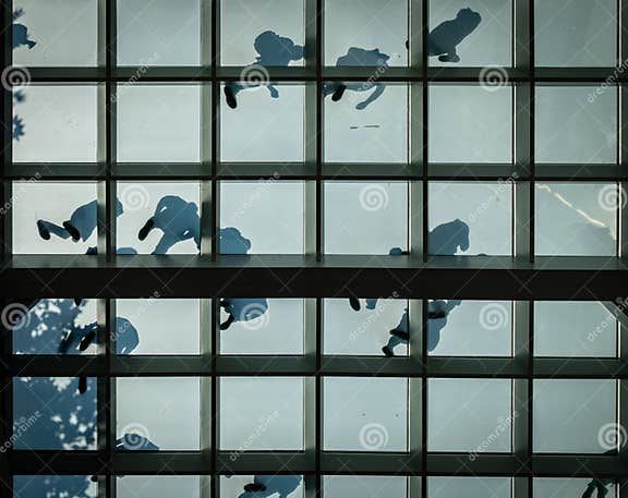 Ghostly Images of People Walking from Underneath Stock Image - Image of ...