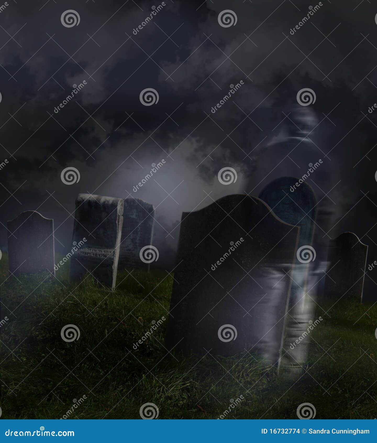 Ghostly Man Wandering in a Cemetery Stock Photo - Image of spooky, dark ...
