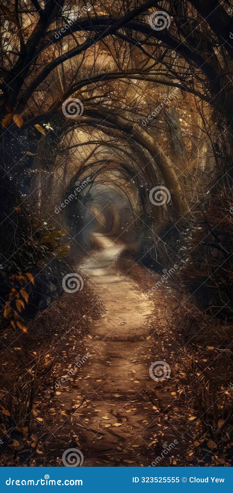 Ghostly Path Optical Illusion Halloween Stock Illustration ...