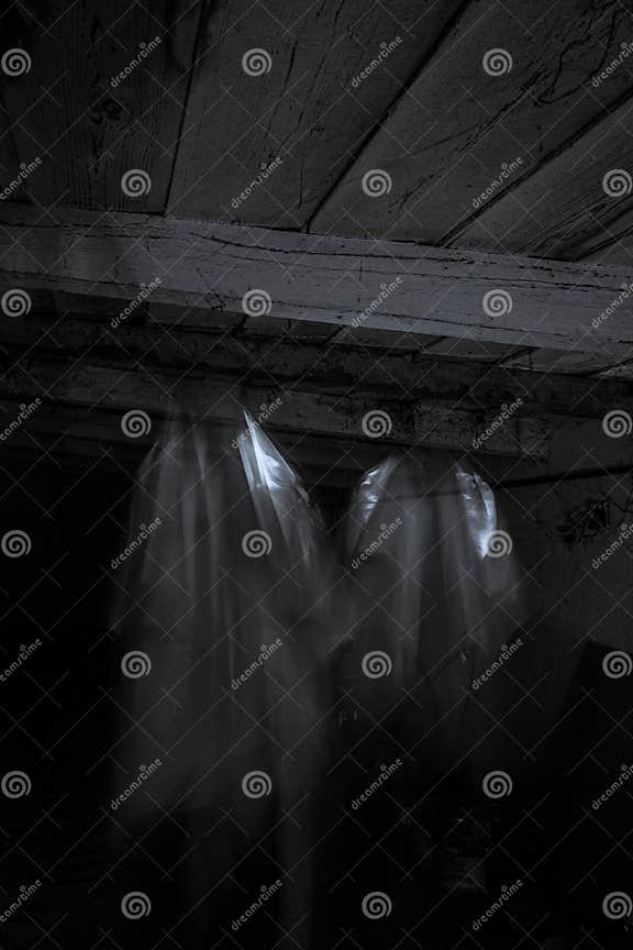 Ghosts in the attic horror stock photo. Image of abstract - 290448826