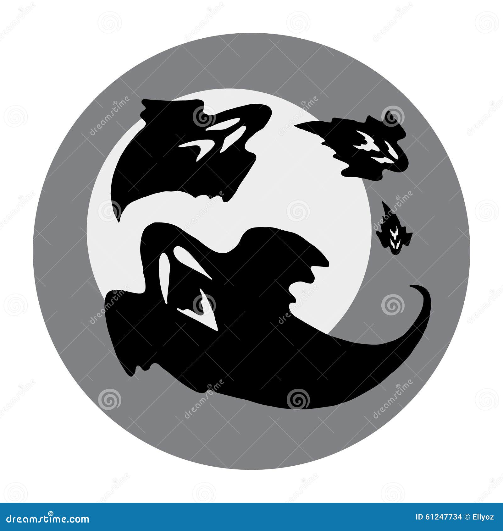 Ghosts circle icon stock vector. Illustration of fear - 61247734