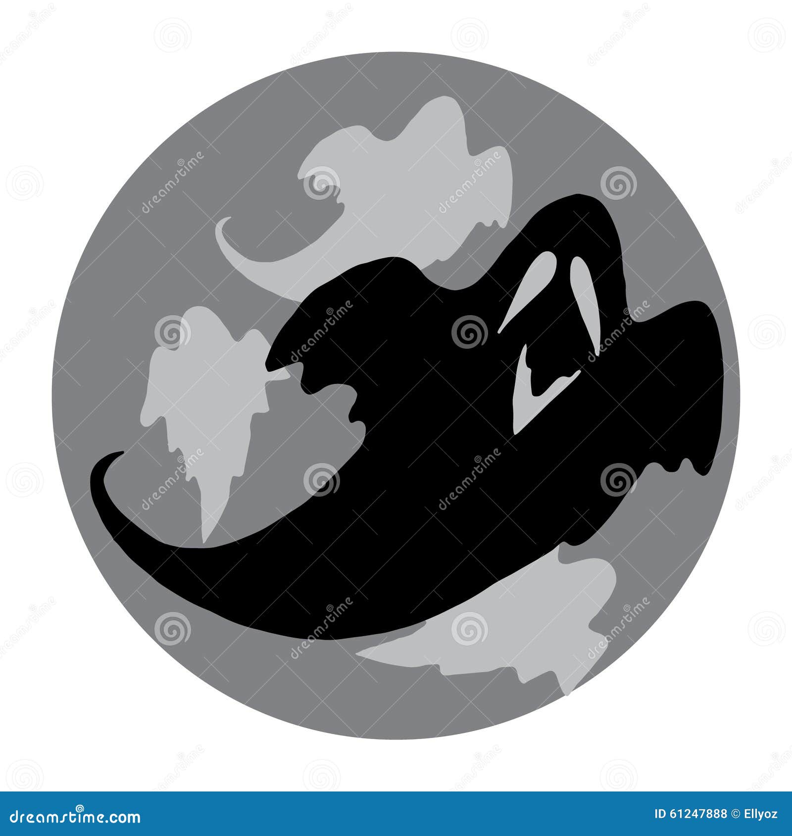 Ghosts circle icon stock vector. Illustration of october - 61247888
