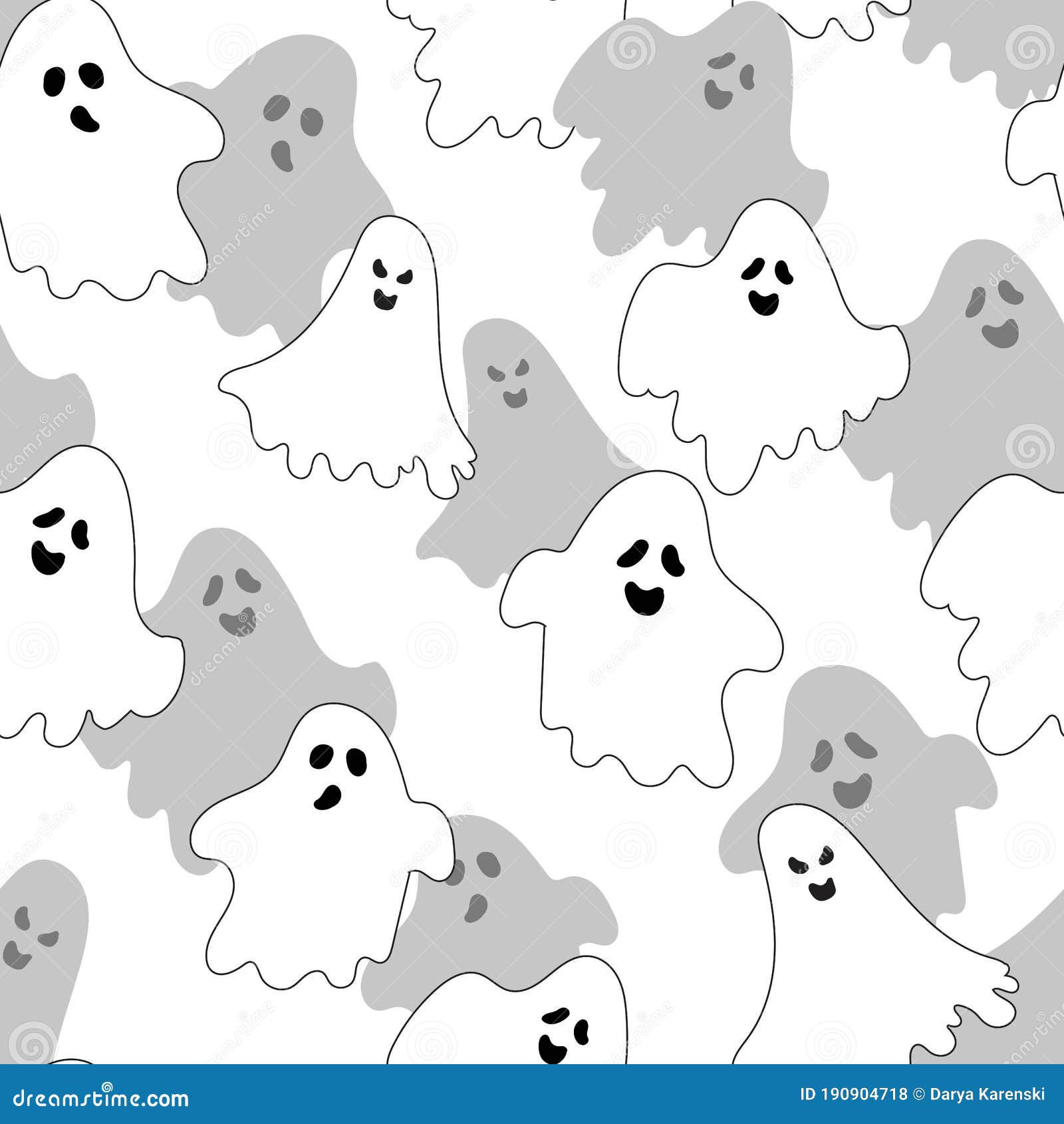 Ghosts with shadows stock vector. Illustration of fall - 190904718