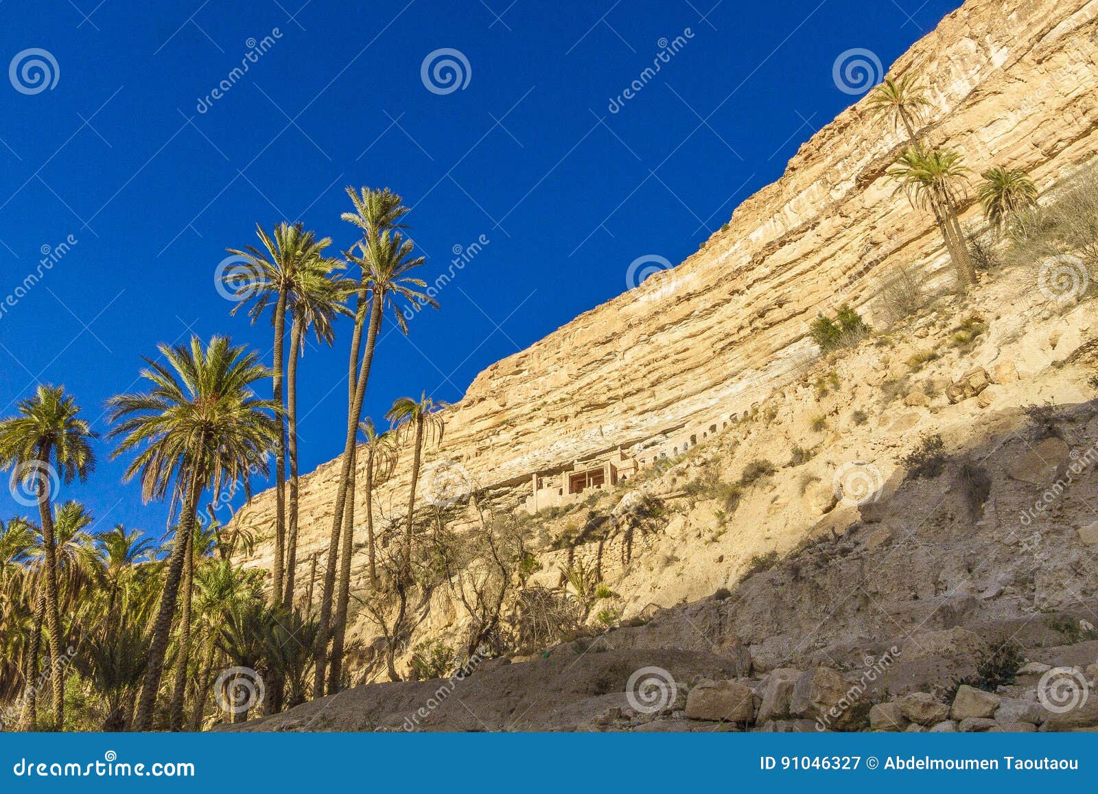 Ghoufi canyon stock image. Image of mountain, house, africa - 91046327