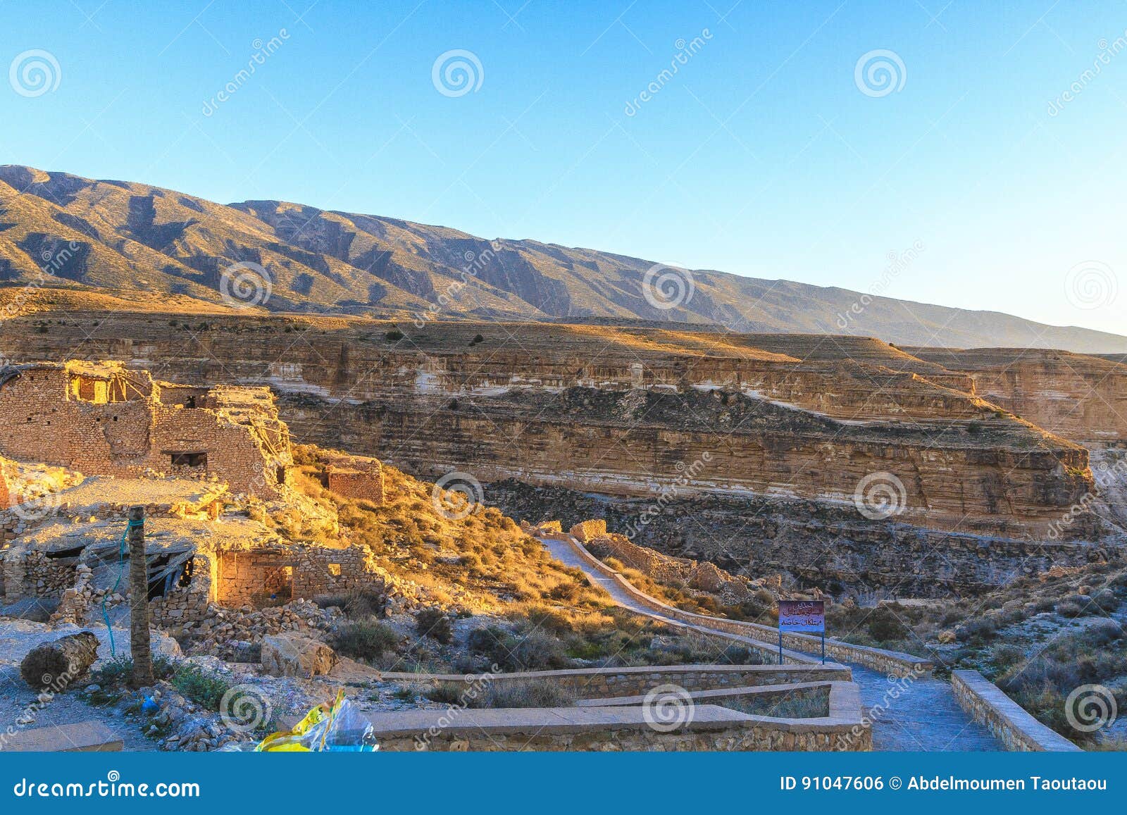 Ghoufi canyon stock photo. Image of desert, building - 91047606