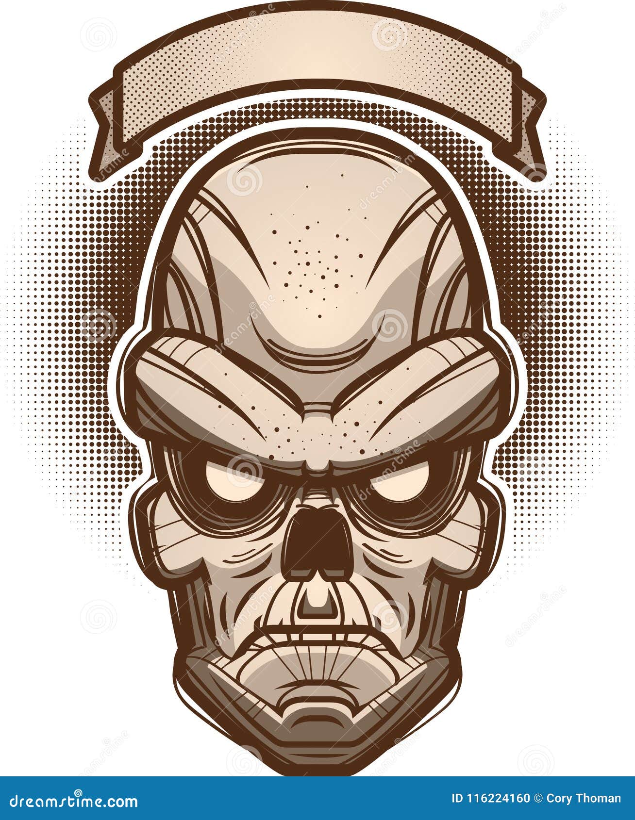 Ghoul Banner Illustration stock vector. Illustration of zombie - 116224160