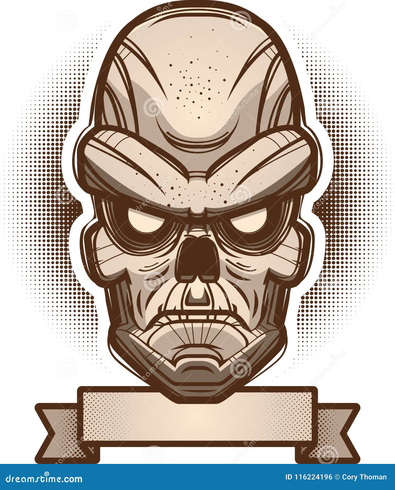 Ghoul Banner Illustration stock vector. Illustration of furious - 116224196