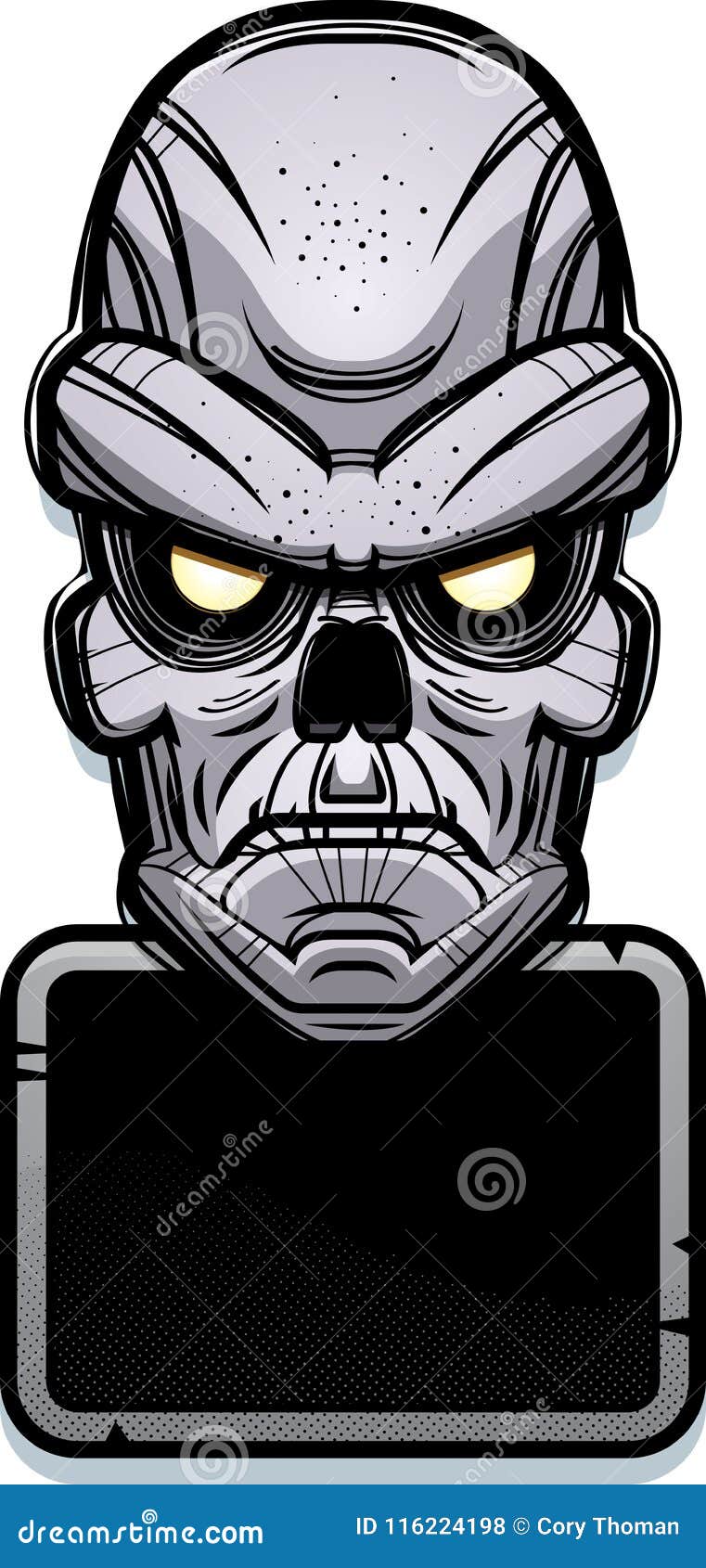 Ghoul Sign Illustration stock vector. Illustration of furious - 116224198