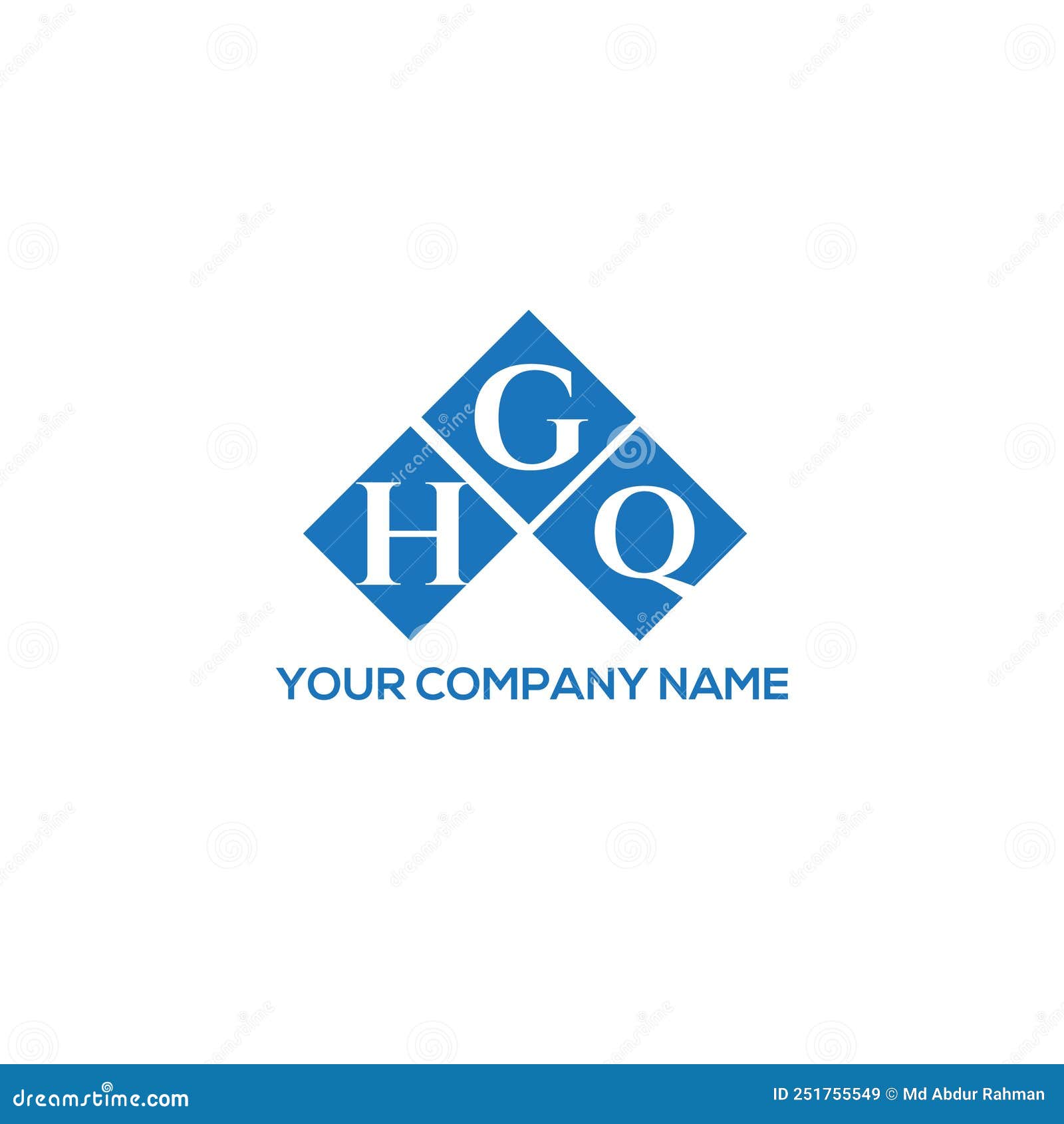 GHQ Letter Logo Design on WHITE Background. GHQ Creative Initials ...