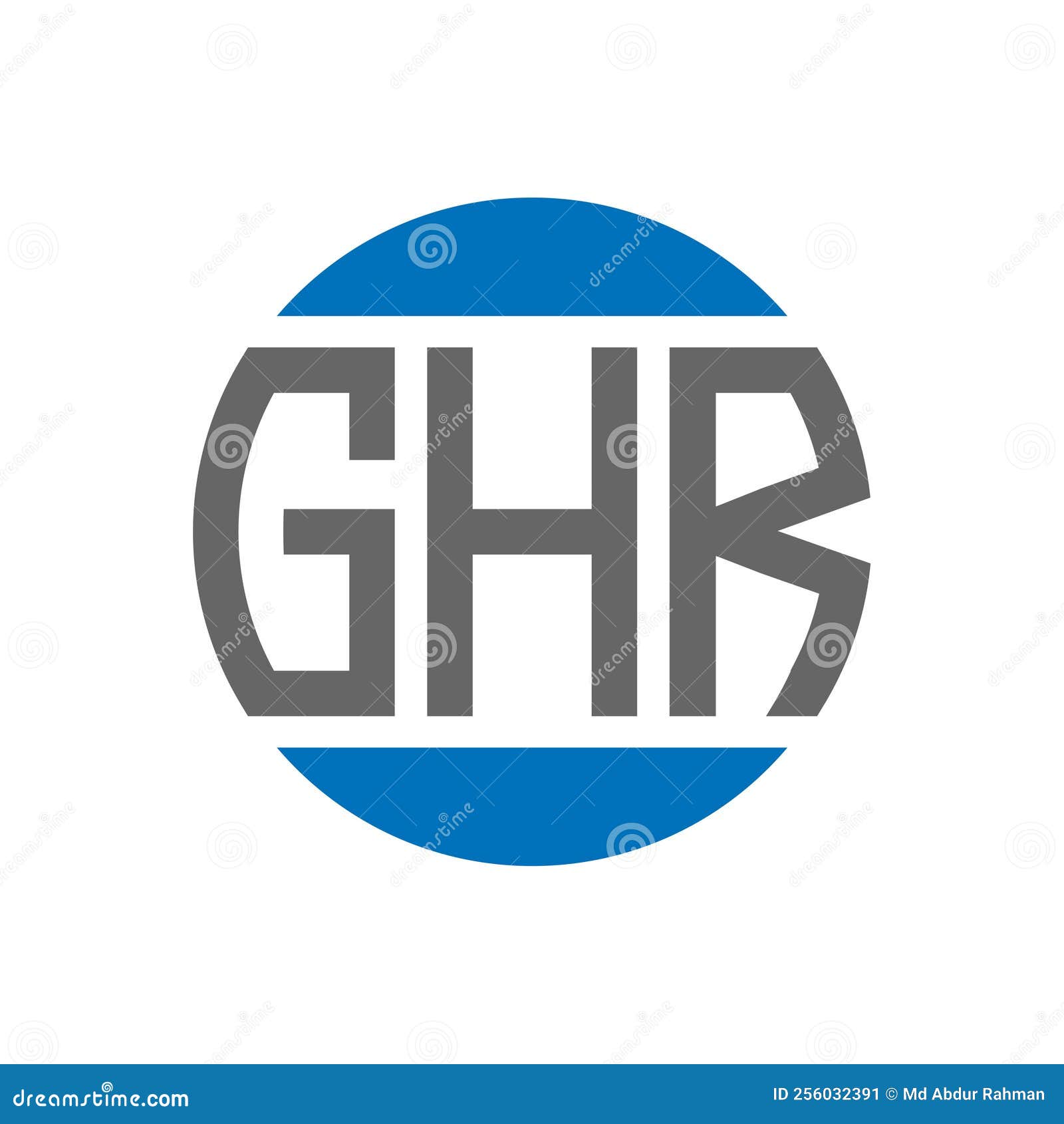 GHR Letter Logo Design on White Background. GHR Creative Initials ...