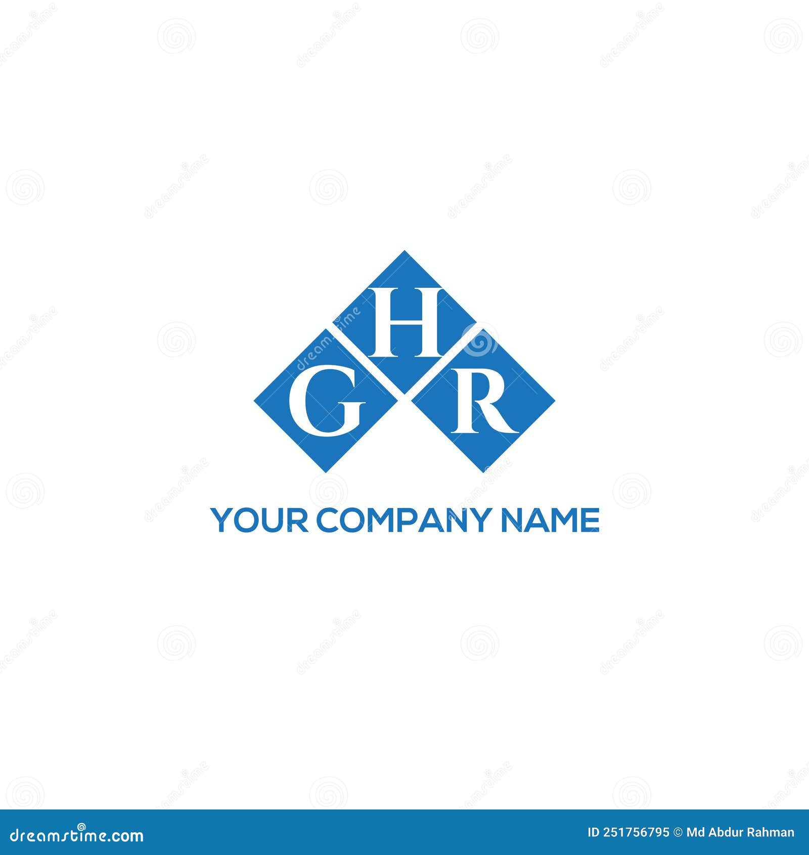 GHR Letter Logo Design on WHITE Background. GHR Creative Initials ...
