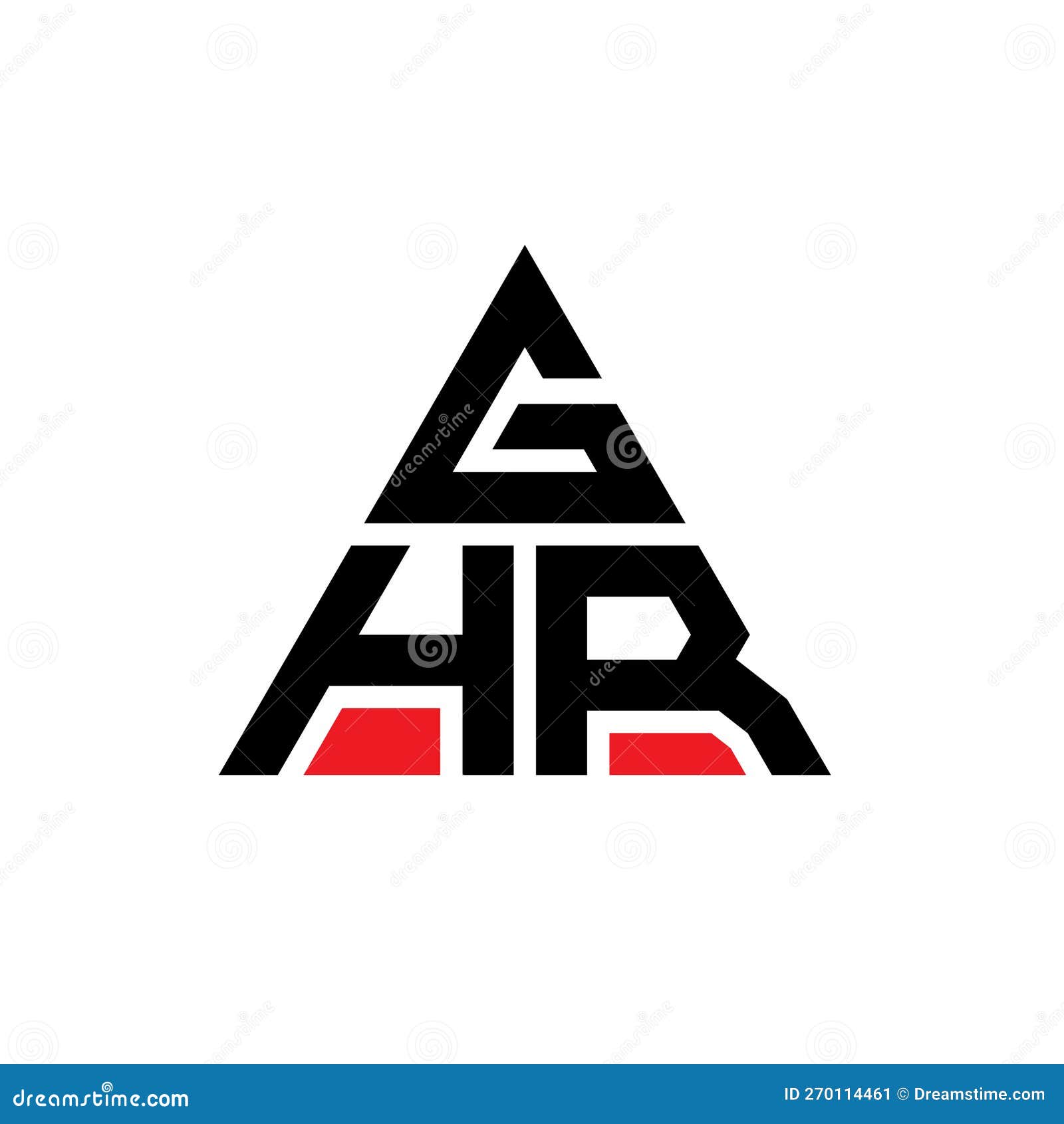 GHR Triangle Letter Logo Design with Triangle Shape. GHR Triangle Logo ...