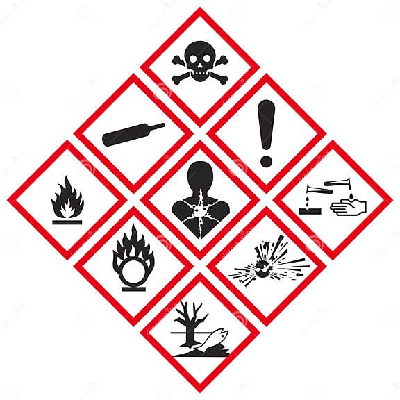 GHS Labels set stock vector. Illustration of label, pictograms - 302095844