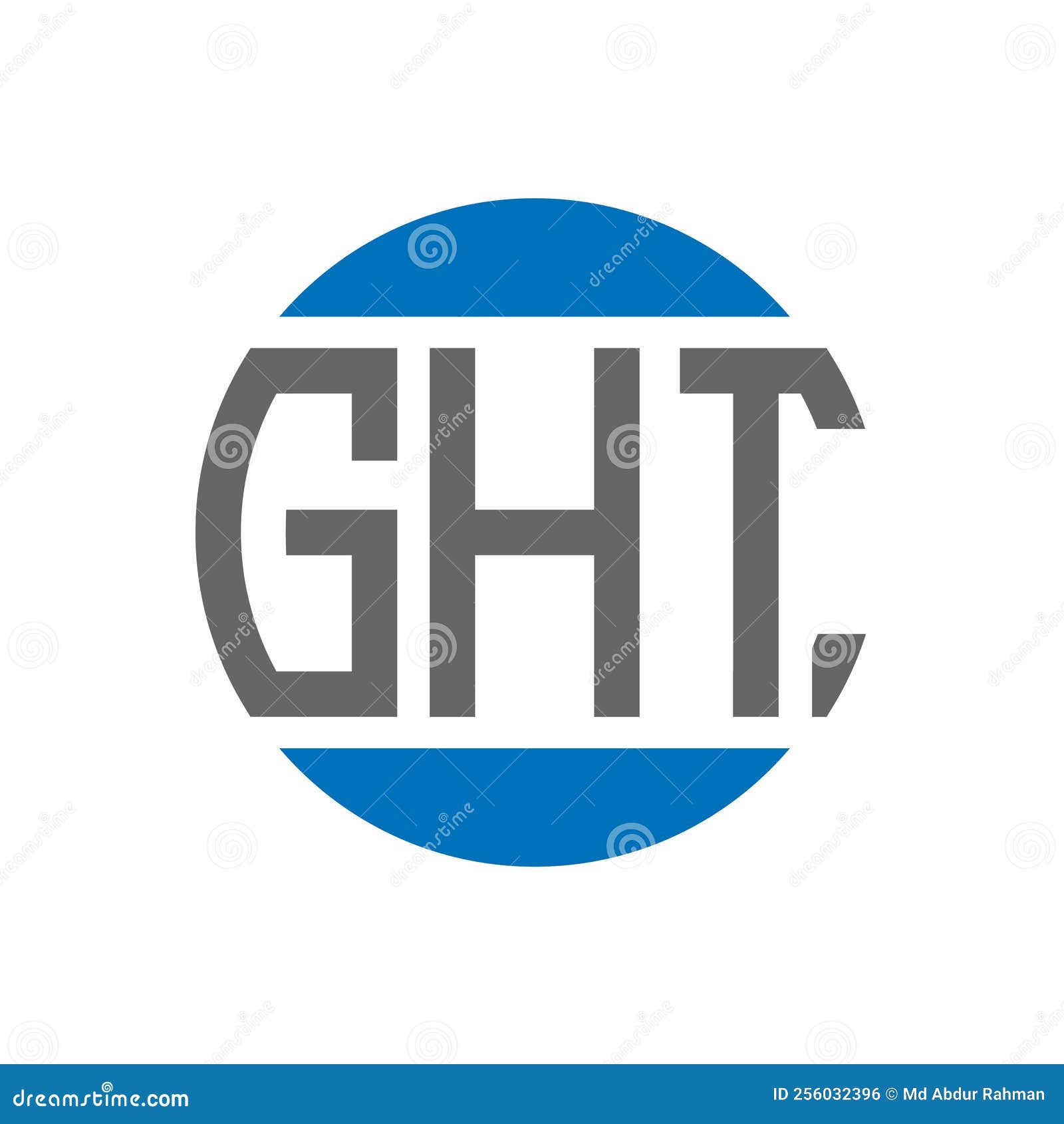 GHT Letter Logo Design on White Background. GHT Creative Initials ...