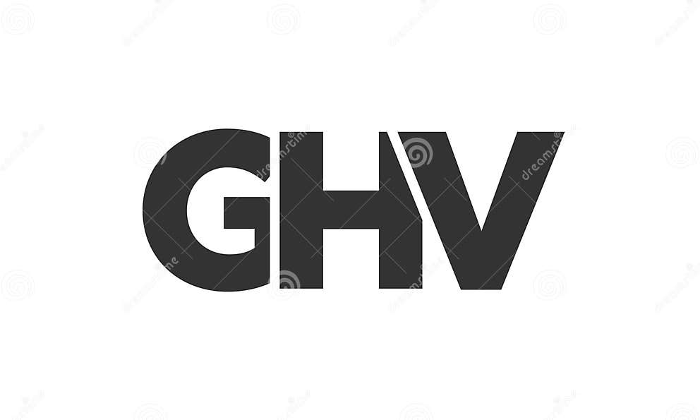 GHV Logo Design Template with Strong and Modern Bold Text. Initial ...