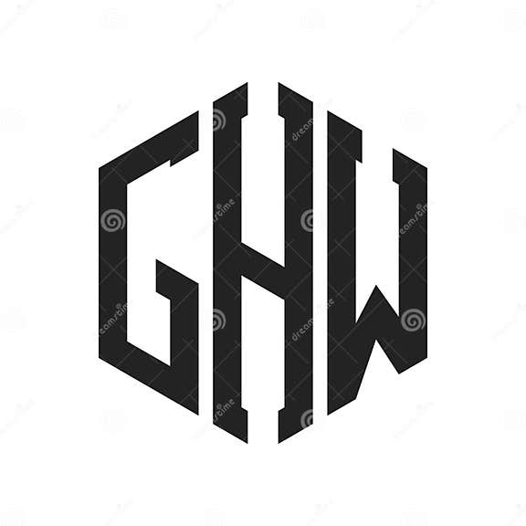 GHW Logo Design. Initial Letter GHW Monogram Logo Using Hexagon Shape ...