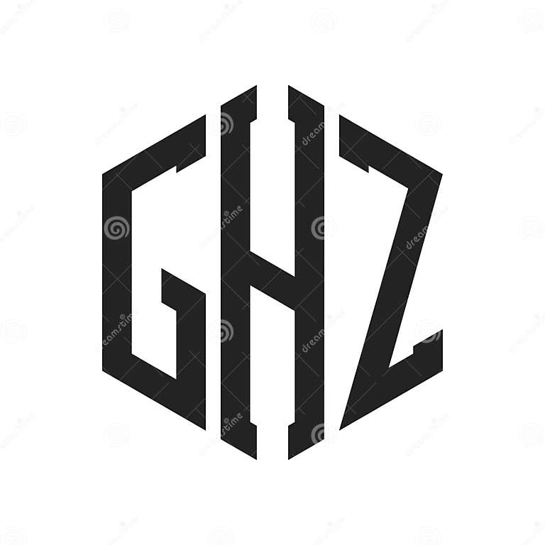 GHZ Logo Design. Initial Letter GHZ Monogram Logo Using Hexagon Shape ...