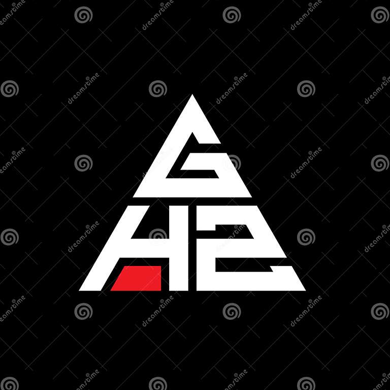 GHZ Triangle Letter Logo Design with Triangle Shape. GHZ Triangle Logo ...