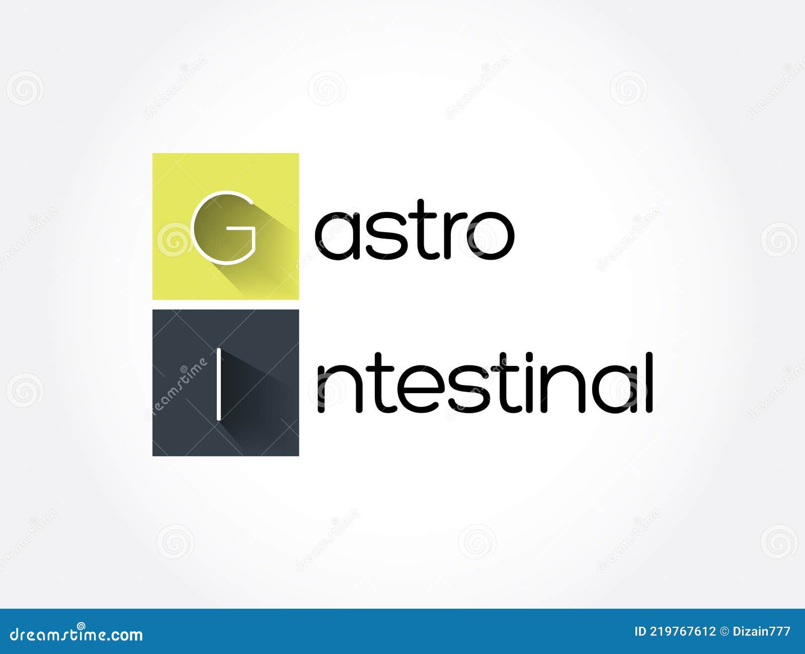 GI - Gastrointestinal Acronym, Medical Concept Background Stock ...