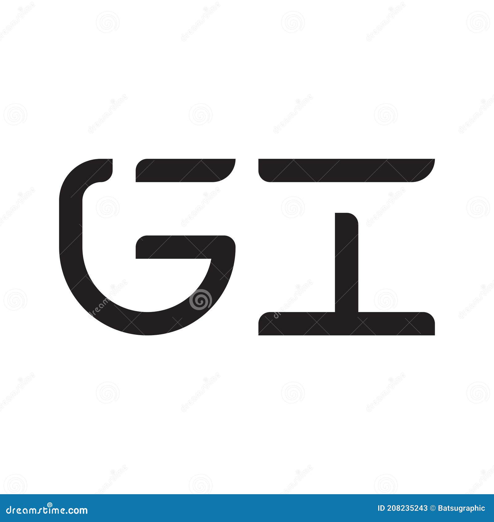 Gi Initial Letter Vector Logo Icon Stock Vector - Illustration of ...