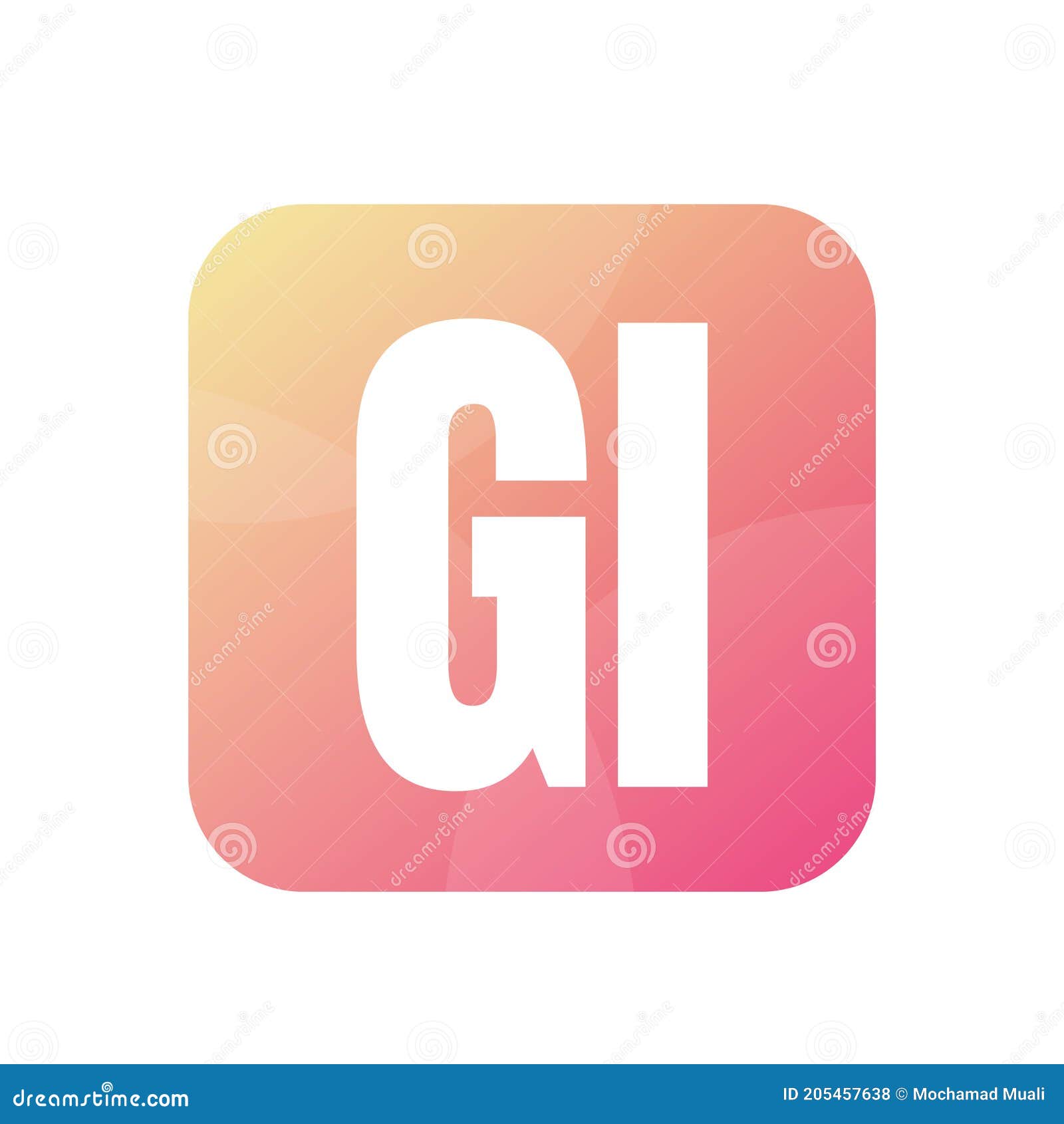 GI Letter Logo Design with Simple Style Stock Vector - Illustration of ...