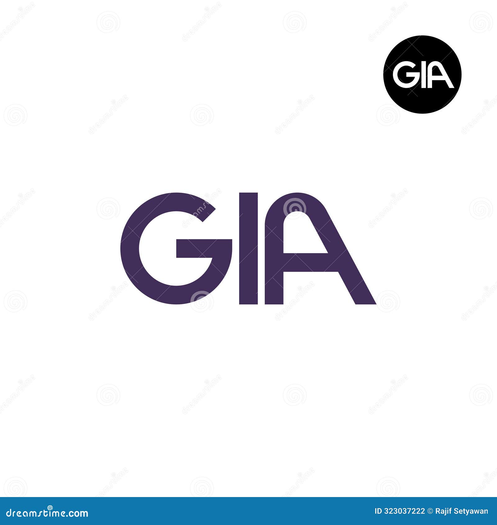 GIA Logo Letter Monogram Design Stock Vector - Illustration of company ...