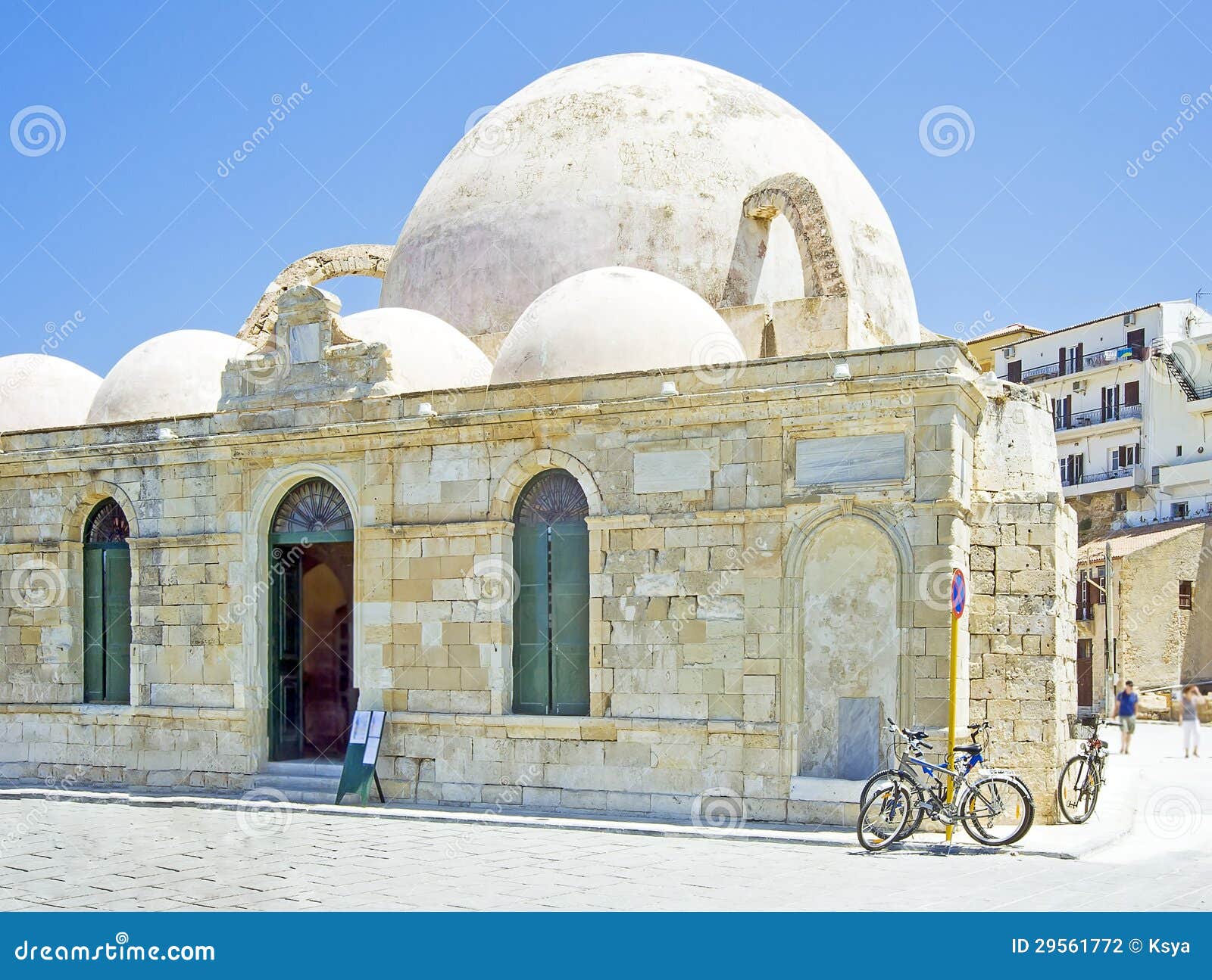 Giannizzeri moschea, Creta fotografia stock. Immagine di porto - 29561772