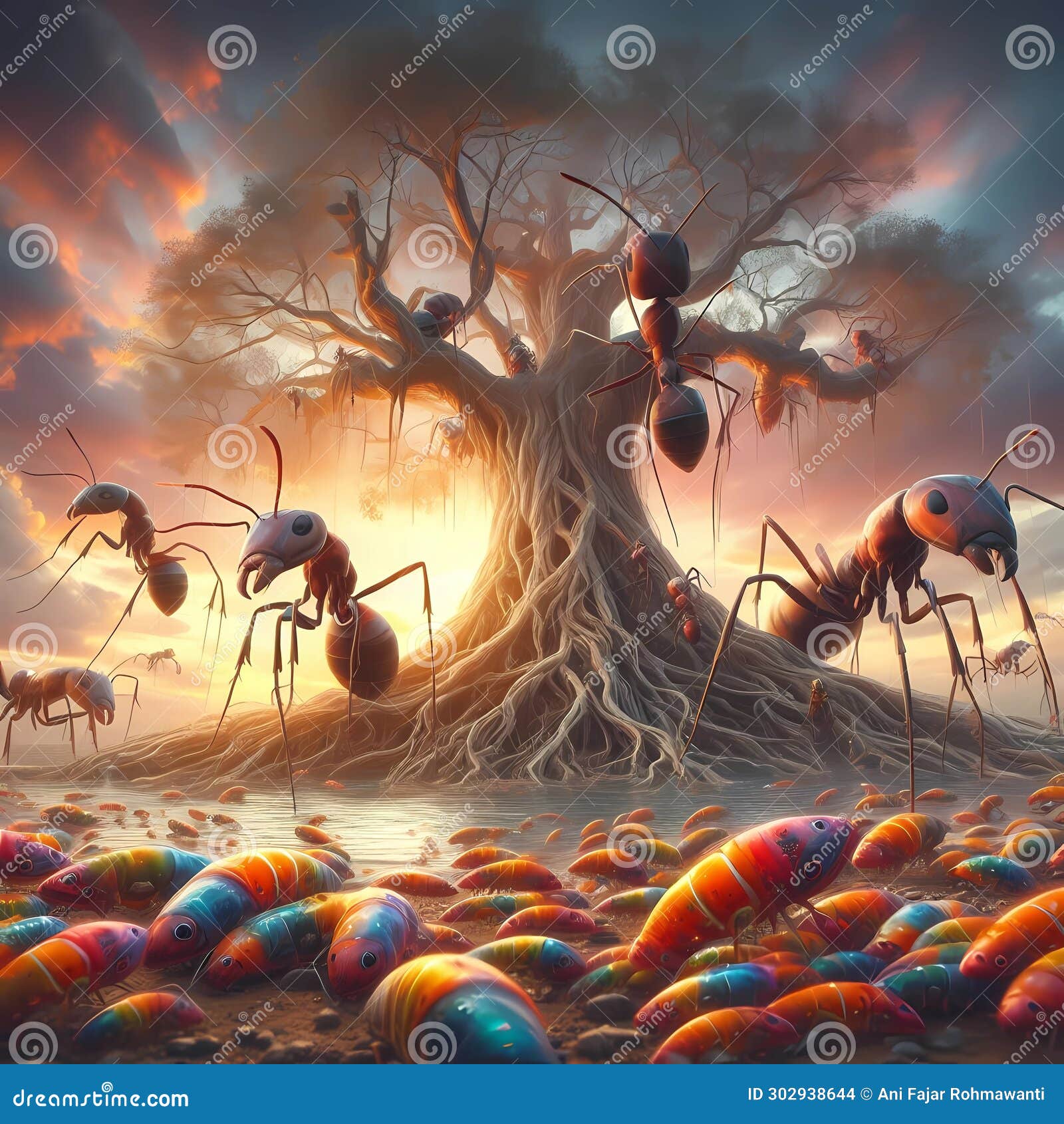 Giant ant stock illustration. Illustration of unique - 302938644