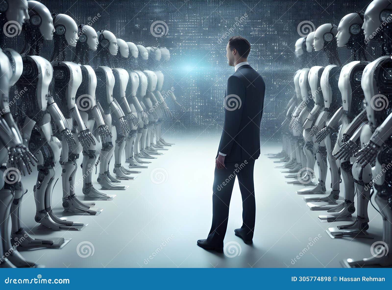 Giant Artificial Intelligence that Shines Stock Photo - Image of ...