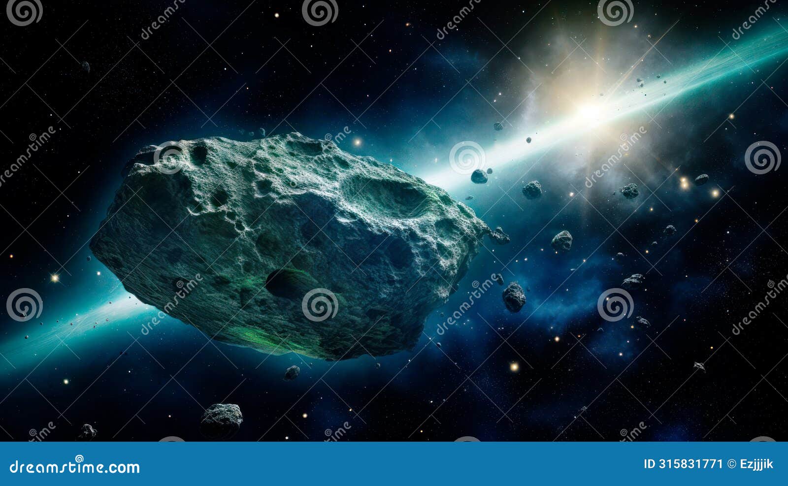 A Giant Asteroid Moving on a Collision Course with the Earth Against ...