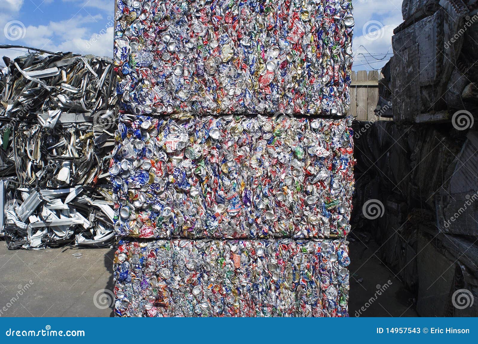 Giant Bales of Crushed Aluminum Cans Stock Image - Image of ...
