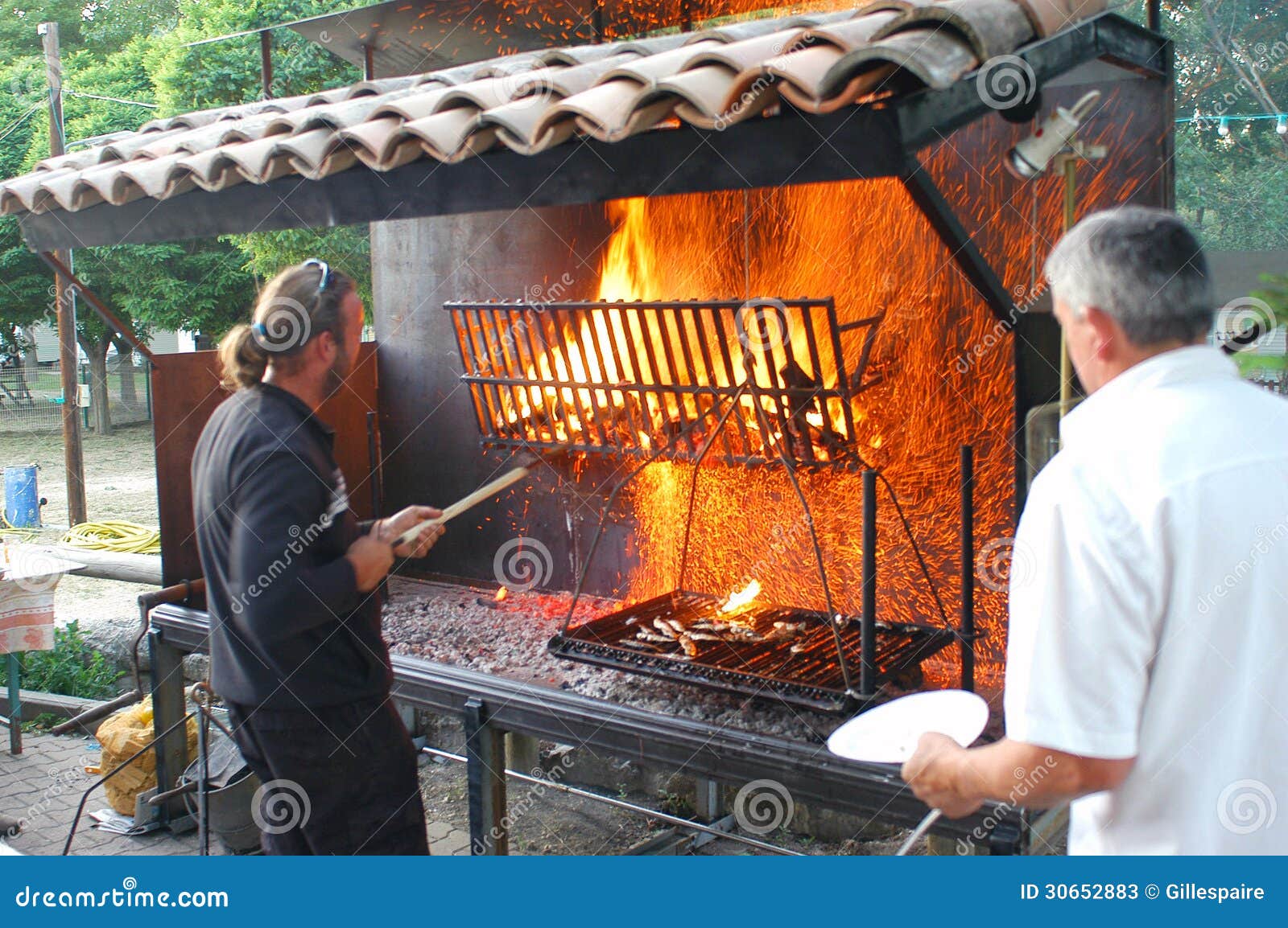 Giant barbecue editorial stock photo. Image of holiday - 30652883