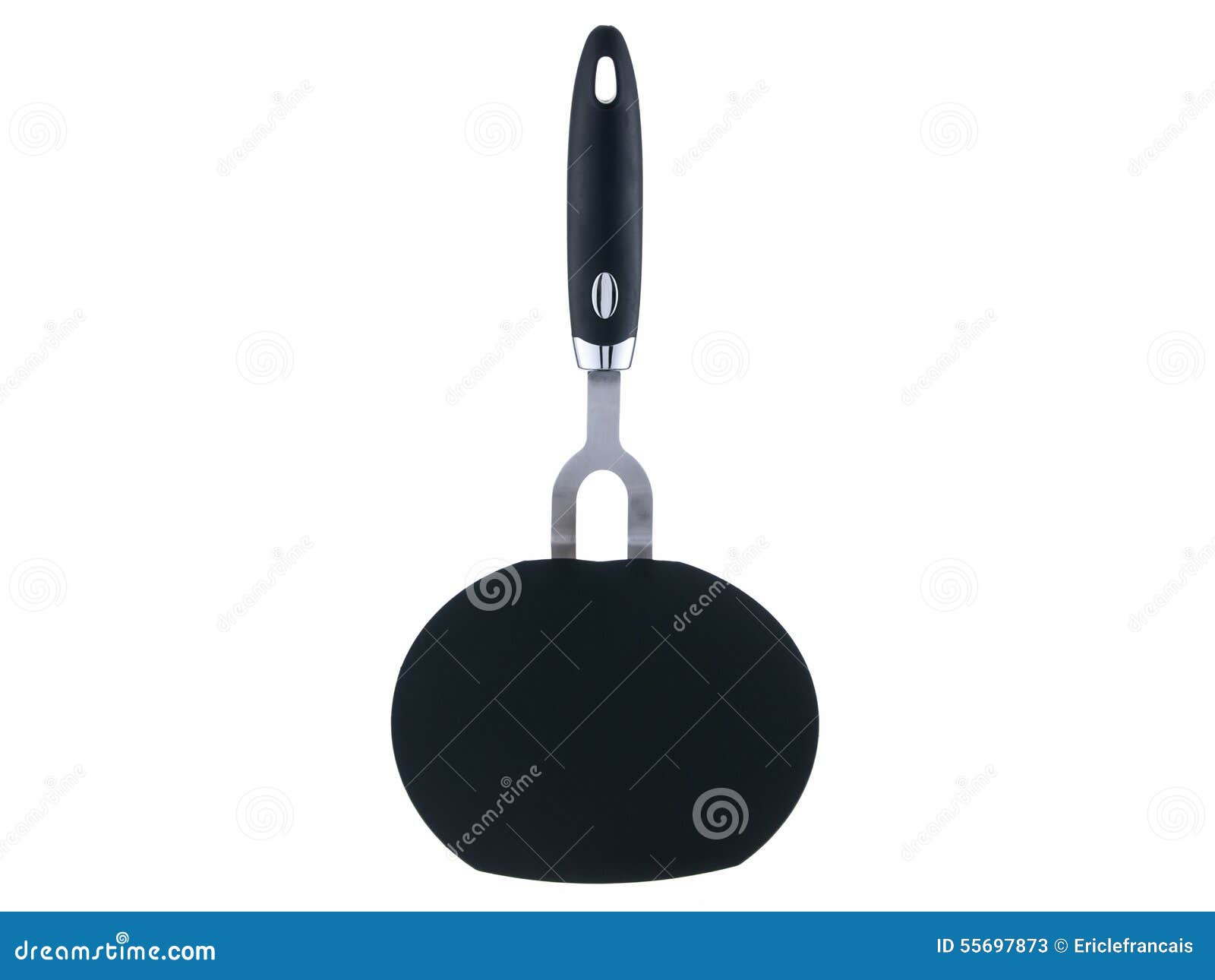 Giant Black Cooking Spatula Front View Isolated on White Background ...