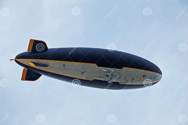 Giant Blimp Flying Overhead Stock Image - Image of flight, blimp: 1799287