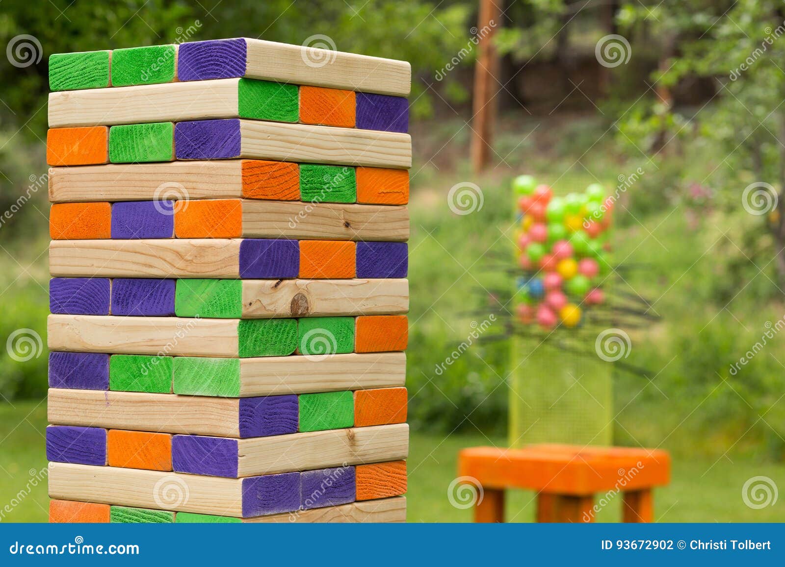 Giant Block Game stock photo. Image of style, wedding - 93672902